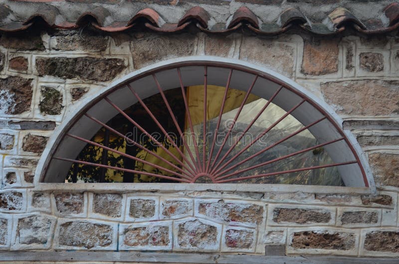 Window in the Stone Wall with Grating Stock Photo - Image of houses ...
