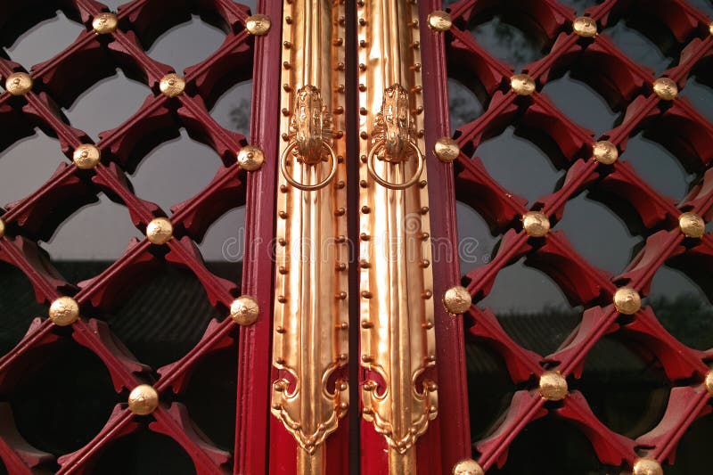 Window - Style with Chinese Culture Stock Photo - Image of paint, cross ...