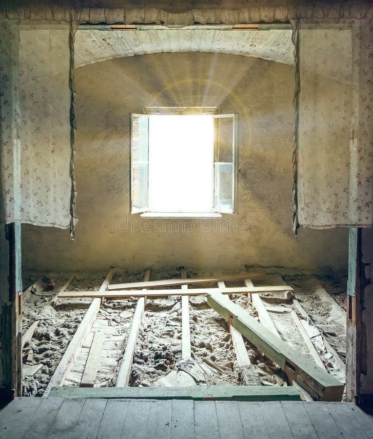 Window with sunlight stock image. Image of curtain, dilapidated - 48187525
