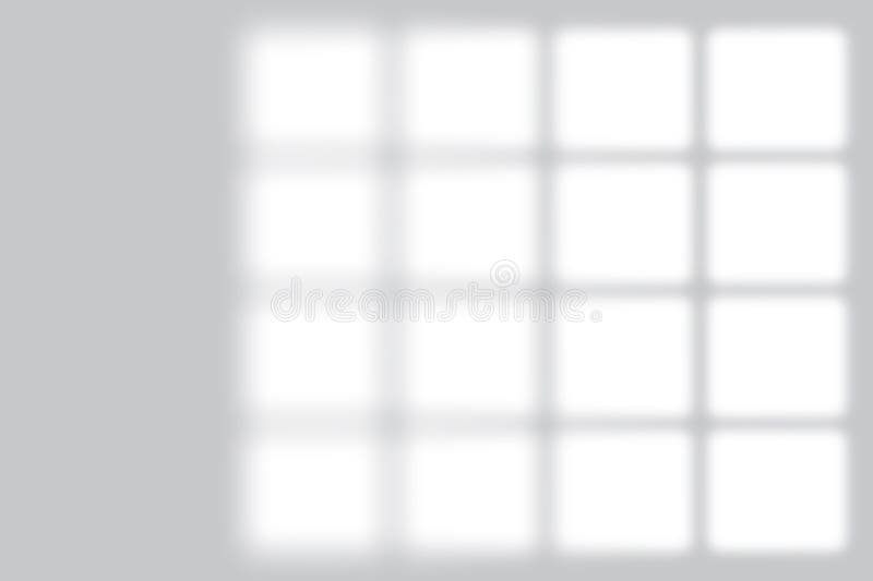 Window Sunlight Shadow Overlay Effect Mockup Stock Illustration ...