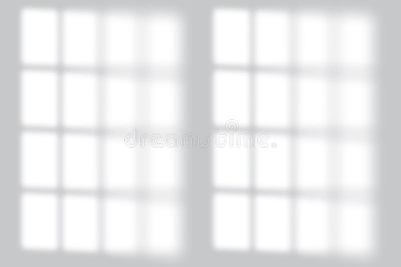 Window Sunlight Shadow Overlay Effect Mockup Stock Illustration ...