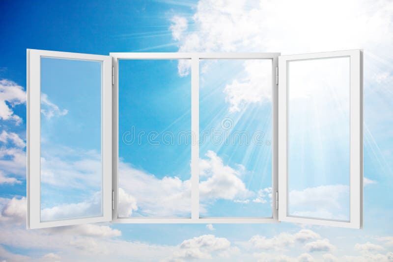 Sunny Blue Cloud Sky stock image. Image of blanket, outside - 9540749