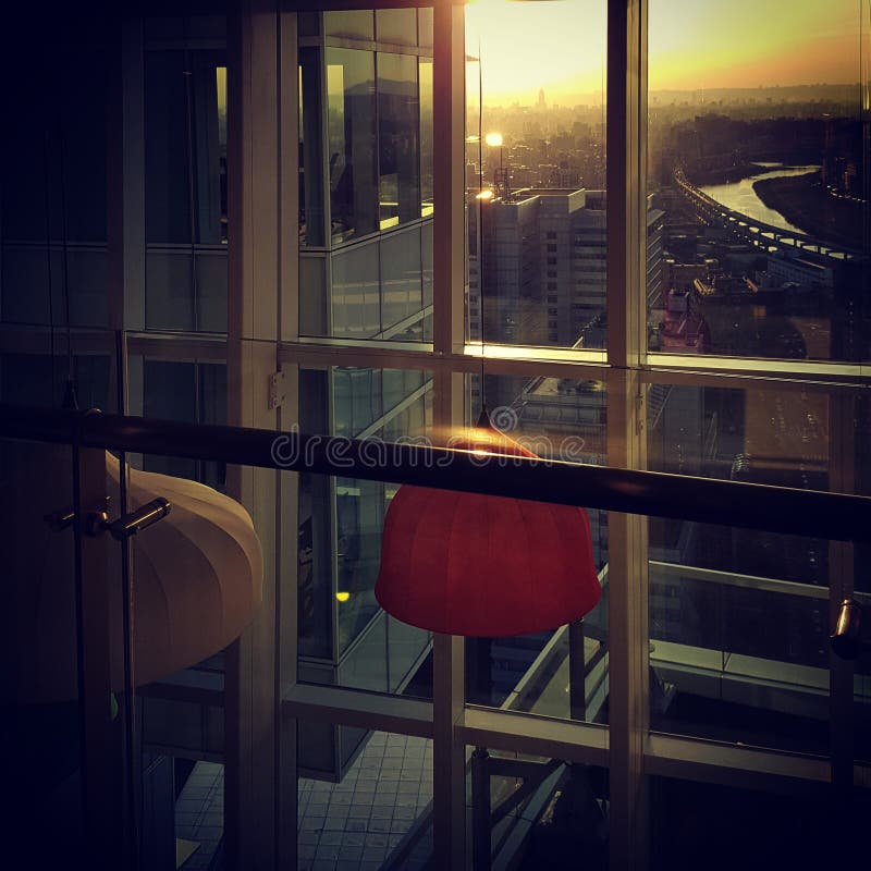 Window at Sunset stock photo. Image of business, corporate - 70590024
