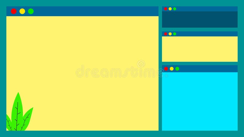 Window Tab Design Illustration with Some Green Touches. Perfect for ...