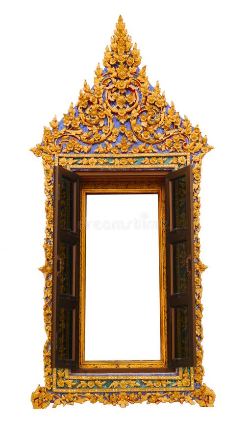 Window in temple stock photo. Image of design, asia, painting - 35861066