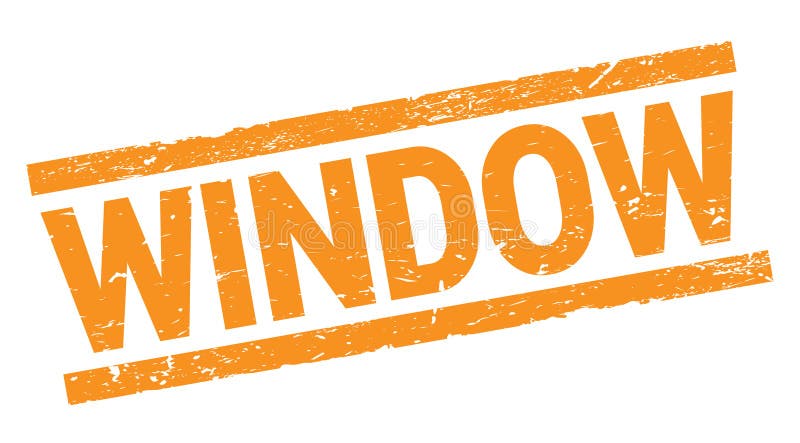 WINDOW Text on Orange Rectangle Stamp Sign Stock Illustration ...