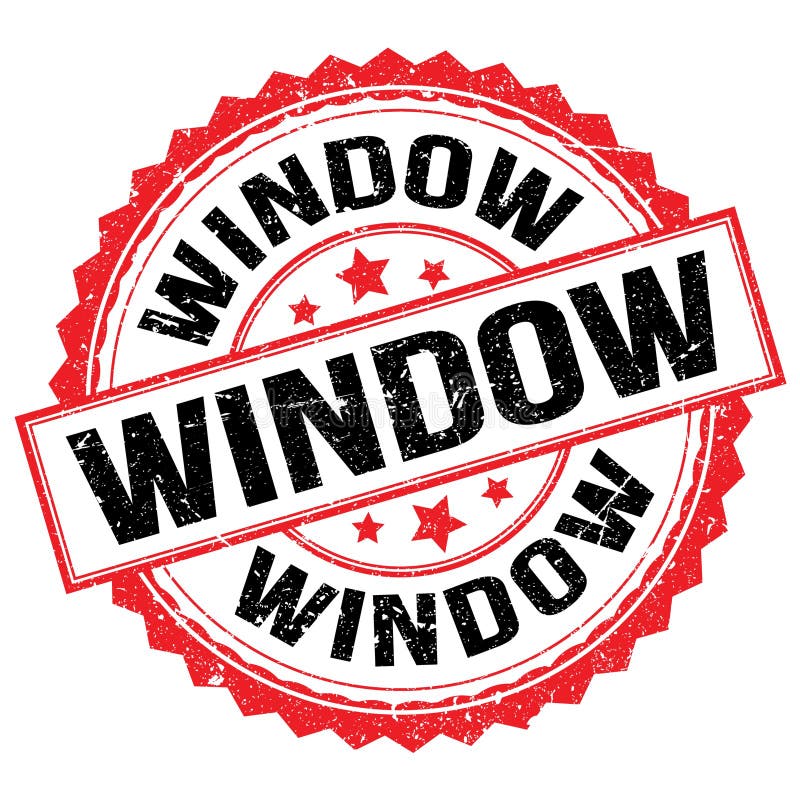 WINDOW Text on Red-black Round Stamp Sign Stock Illustration ...