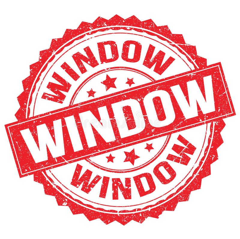 WINDOW Text on Red Round Stamp Sign Stock Illustration - Illustration ...