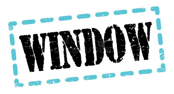 WINDOW Text Written on Blue-black Stamp Sign Stock Illustration ...