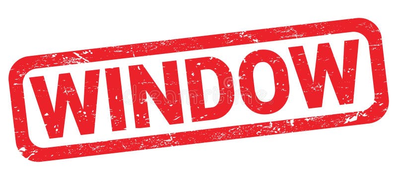 WINDOW Text Written on Red Rectangle Stamp Stock Illustration ...