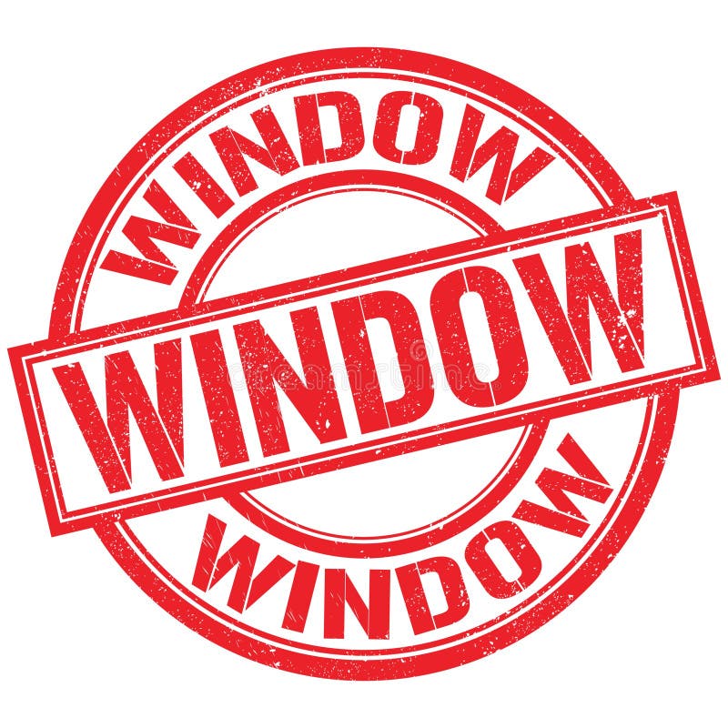 WINDOW Text Written on Red Stamp Sign Stock Illustration - Illustration ...