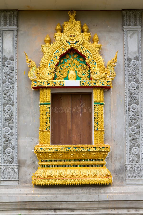 Window of Thai temple stock image. Image of design, buddhism - 24141529