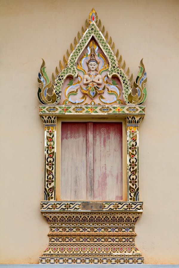 Window of Thai temple stock image. Image of design, buddha - 24141615