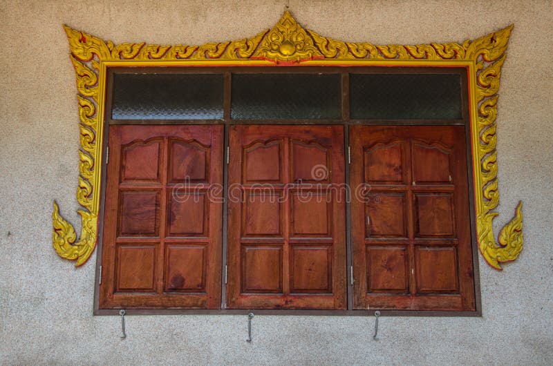 The window of Thai temple stock image. Image of asia - 29374567