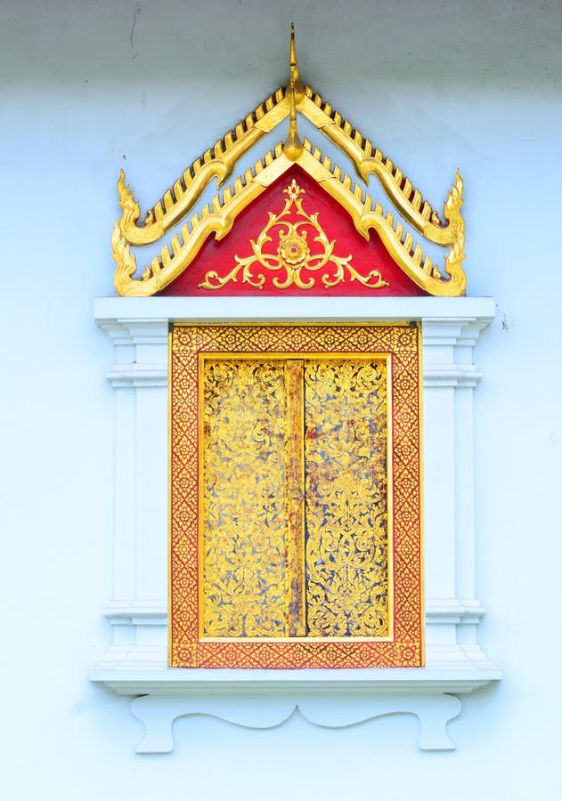 Window Thai temple stock photo. Image of line, wall, bangkok - 57268422