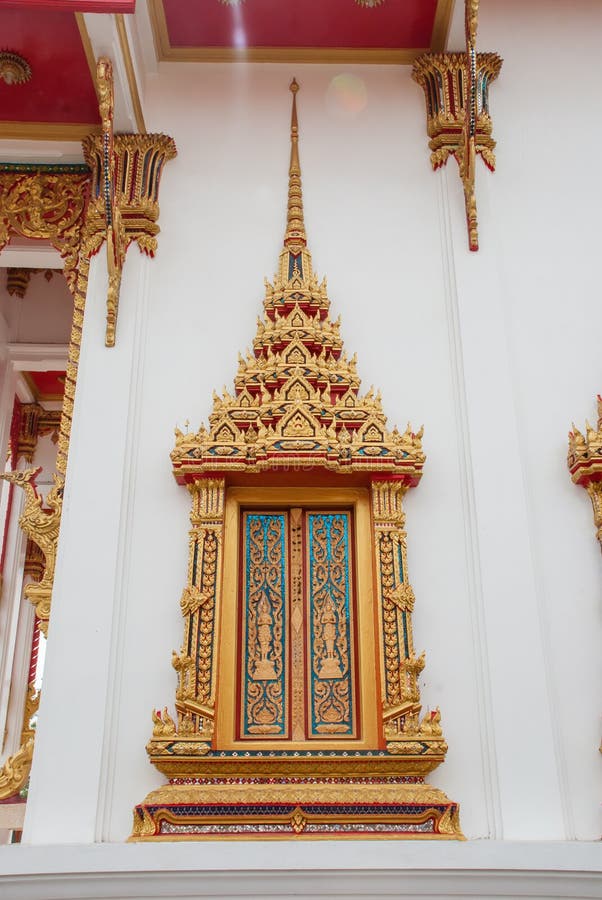 Art of window thai temple stock image. Image of classic - 30866779