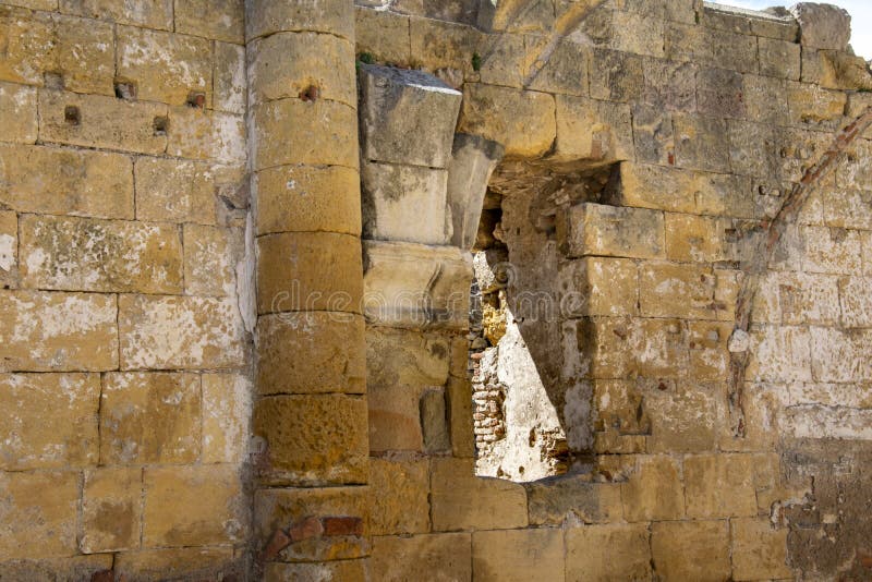 Wall of Stone Slabs in Ruins. Stock Image - Image of slabs, stone ...