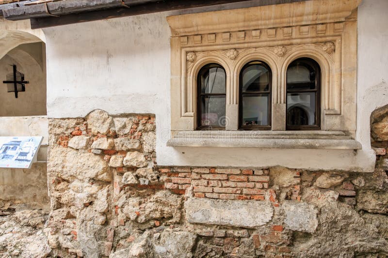 Window with Three Arched Windows. December 16, 2024 Bran Romania ...