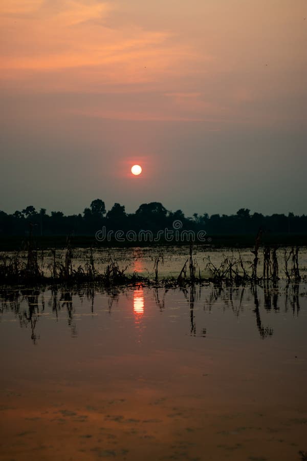 Window of Time Right after Sunrise and Golden Sunset Stock Image ...