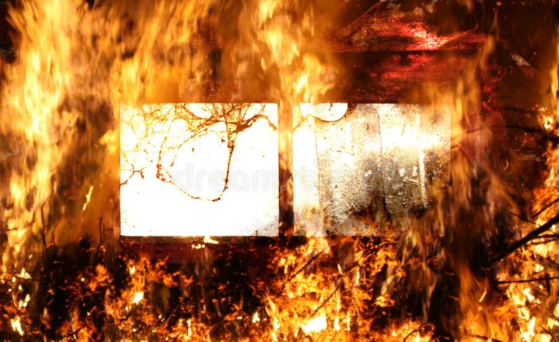 Window in Flames stock image. Image of flames, flame - 38996179