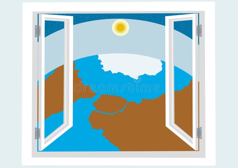 Window to the world stock vector. Illustration of stars - 13534450