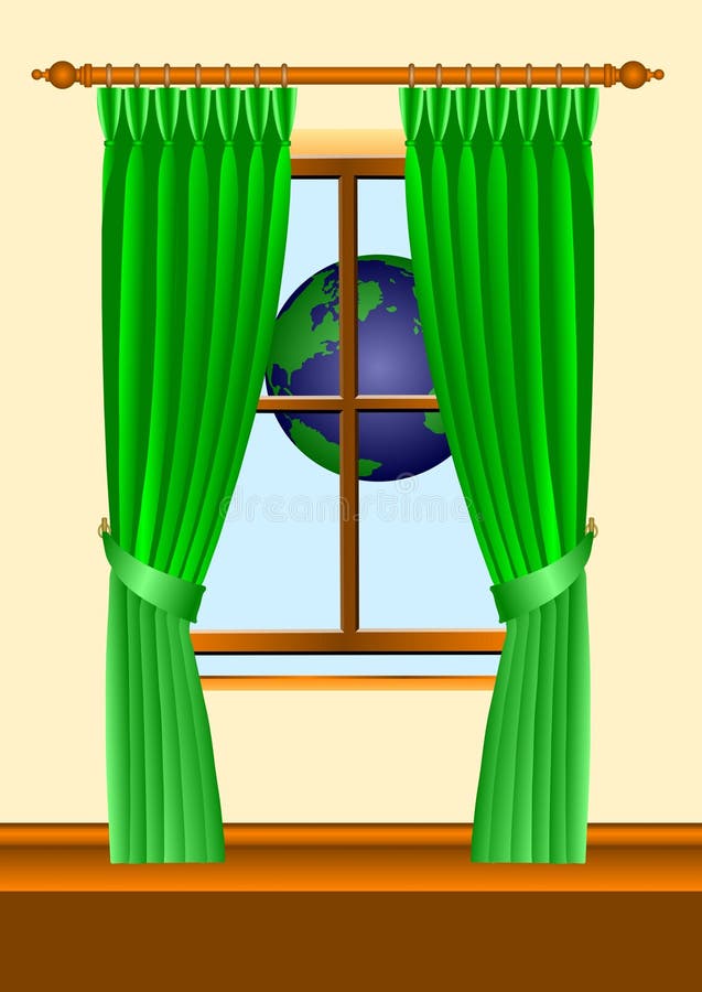 Window to the world stock illustration. Illustration of earth - 18773261