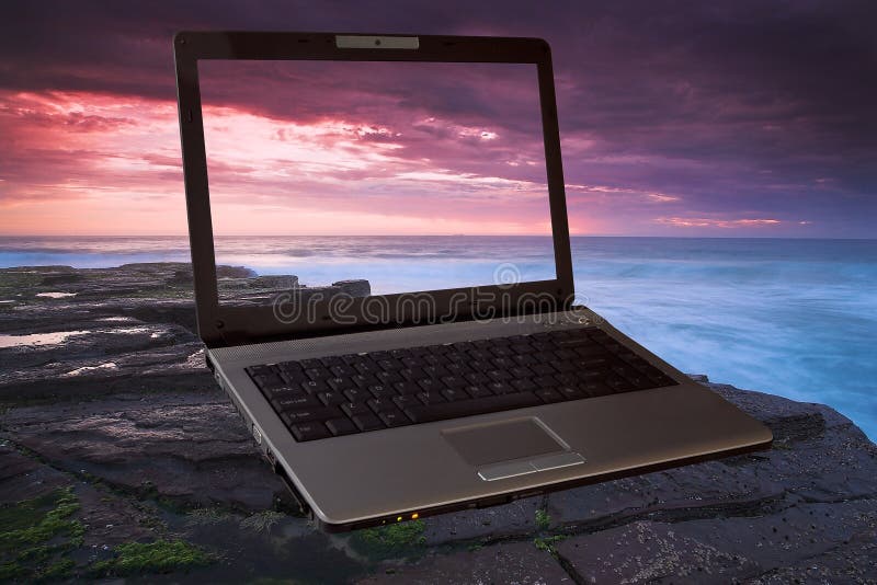 Window to the world stock image. Image of notebook, laptop - 4457239