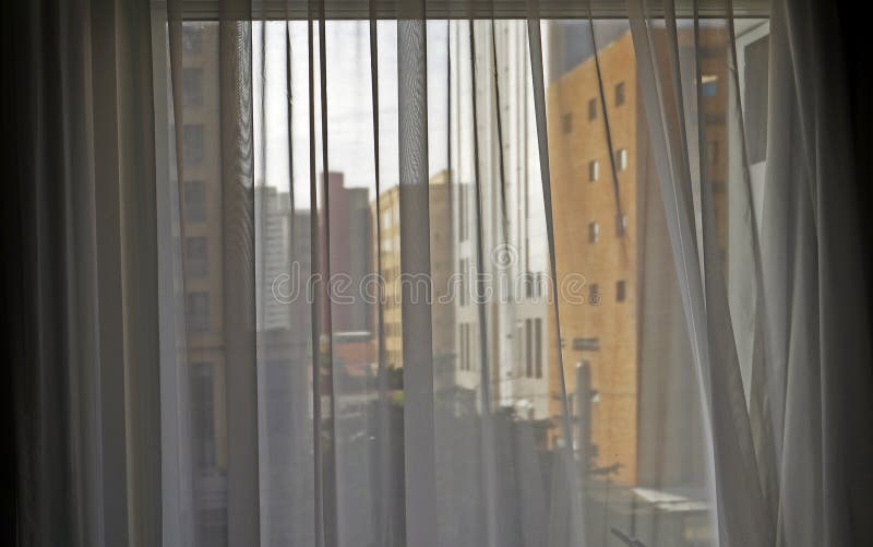 Window Translucent Curtains Texture Background Stock Image - Image of ...