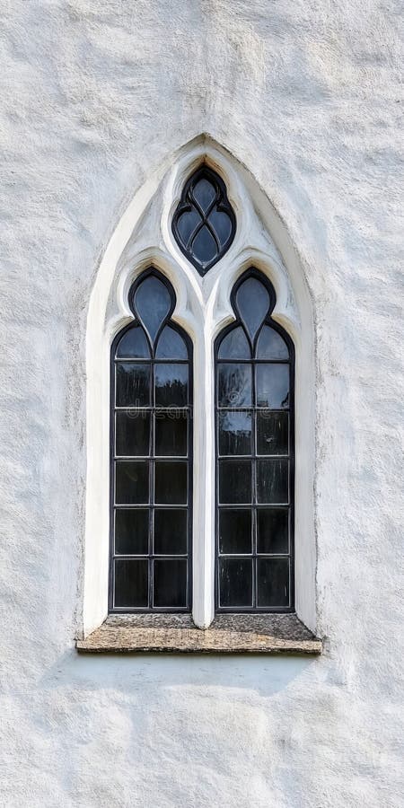 A Window with Two Panes of Glass and a Black Frame Stock Illustration ...