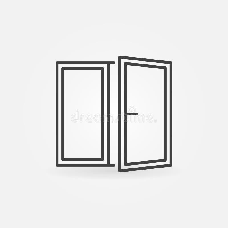 Window Vector Concept Minimal Thin Line Icon or Sign Stock Vector ...