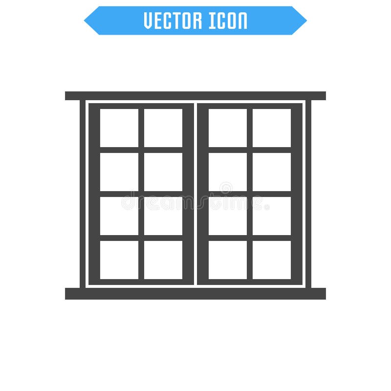 Window vector flat icon. stock vector. Illustration of decoration ...