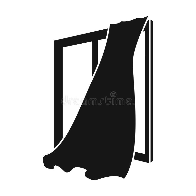 Window Vector Icon.Black Vector Icon Isolated on White Background ...