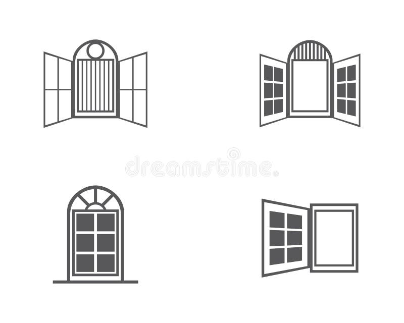 Window vector icon stock vector. Illustration of decoration - 171520552