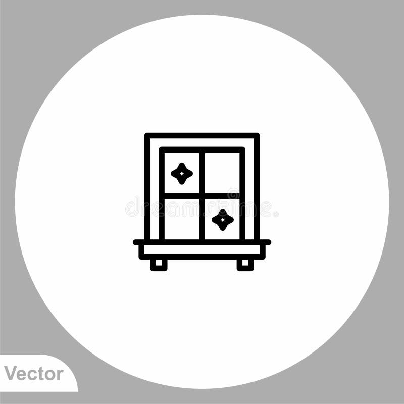 Car Window Vector Icon Sign Symbol Stock Vector - Illustration of ...