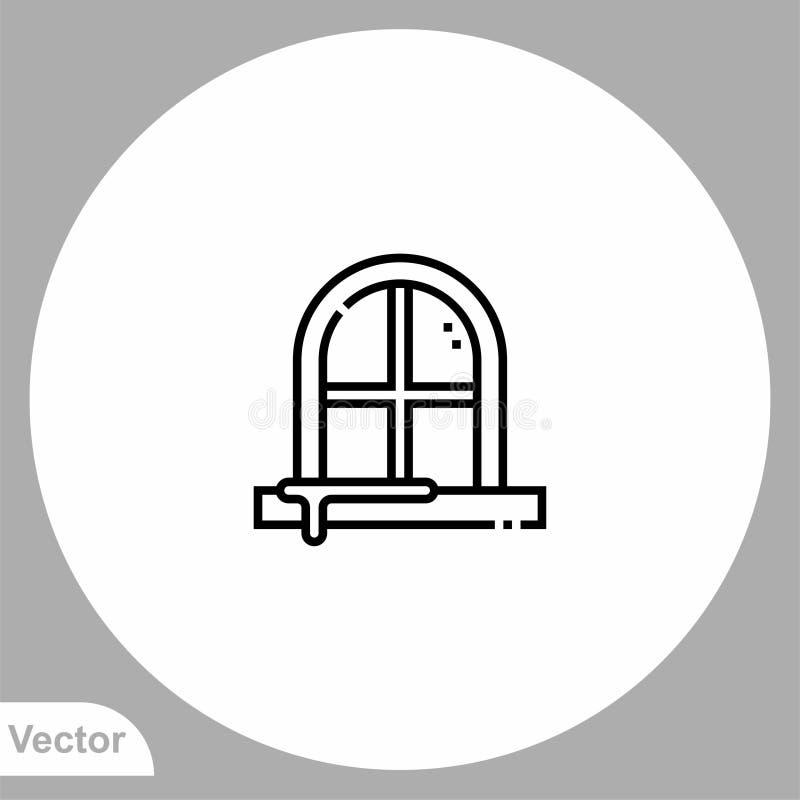 Window Vector Icon Sign Symbol Stock Vector - Illustration of element ...