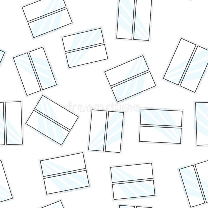 Window Vector Illustration Seamless Pattern on a White Background Stock ...