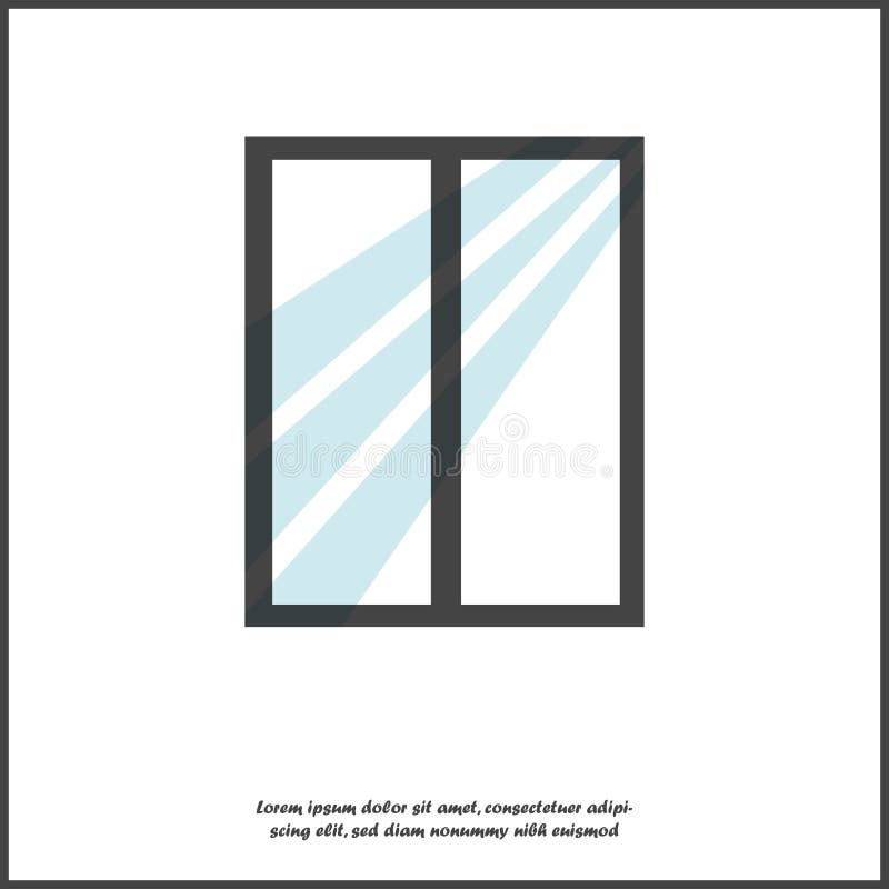 Window Vector Illustration on White Isolated Background. Layers Grouped ...