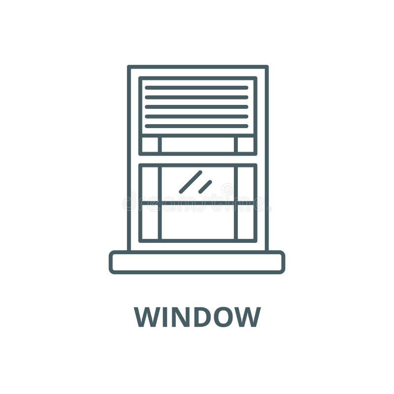 Window Vector Line Icon, Linear Concept, Outline Sign, Symbol Stock ...