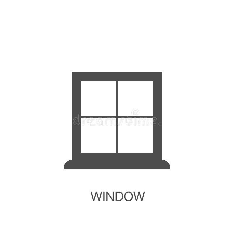 Window Vector Line Icon. Vector Sign for Mobile App and Web Sites Stock ...