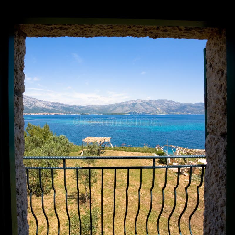 Window view stock photo. Image of balcony, view, stone - 2618914