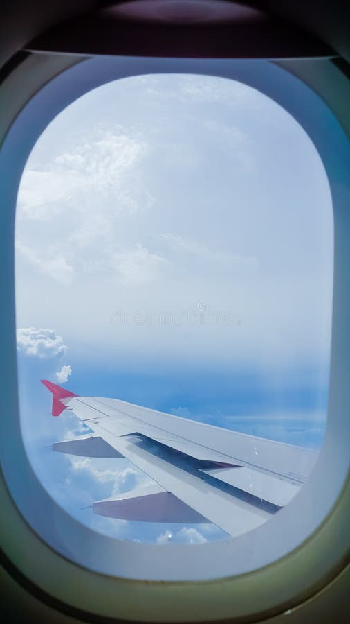 Window View, Airbus A320 Aircraft Wing Stock Image - Image of speed ...