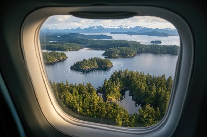 Window View from an Airplane: Breathtaking Vista, Expansive Sky, Winged ...