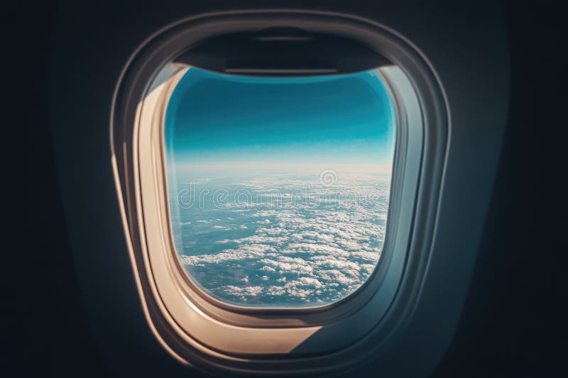 Window View from an Airplane: Breathtaking Vista, Expansive Sky, Winged ...
