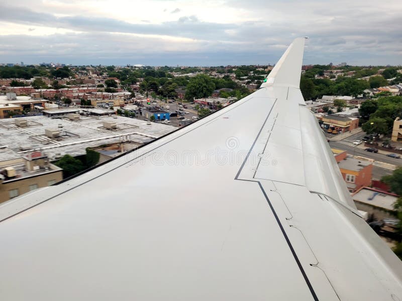 Window View before Arrival at New York Stock Photo - Image of sunlight ...