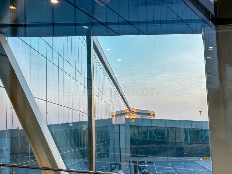 A Window with a View of a Building Stock Image - Image of center ...