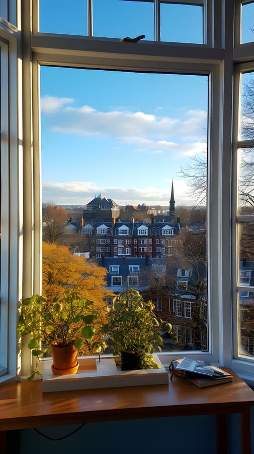A Window with a View of a City.Window View from University Window ...