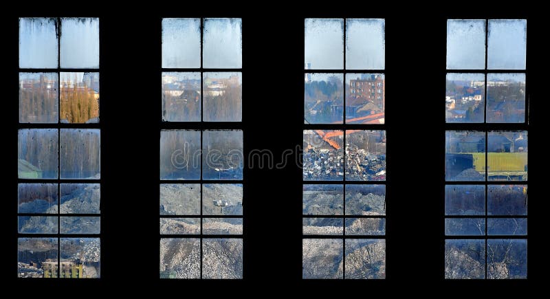 Window View of a Construction-site Stock Photo - Image of corporate ...