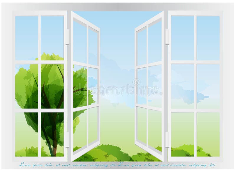 Window view design. stock illustration. Illustration of clean - 34500178