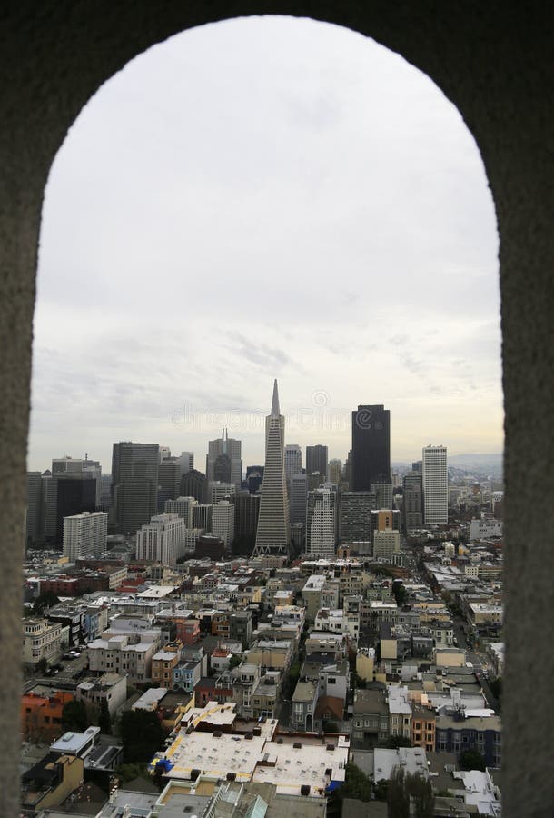 Window View of Downtown San Francisco Stock Image - Image of ...