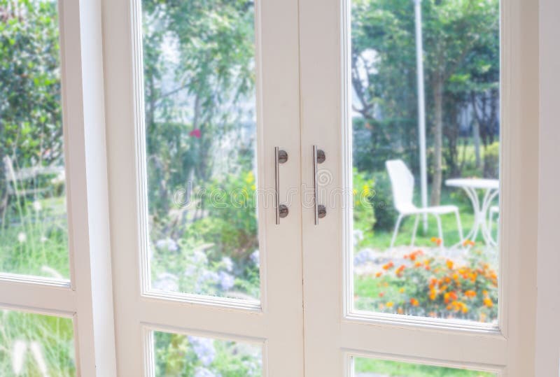 Window with a View of the Garden Stock Image - Image of creativity ...